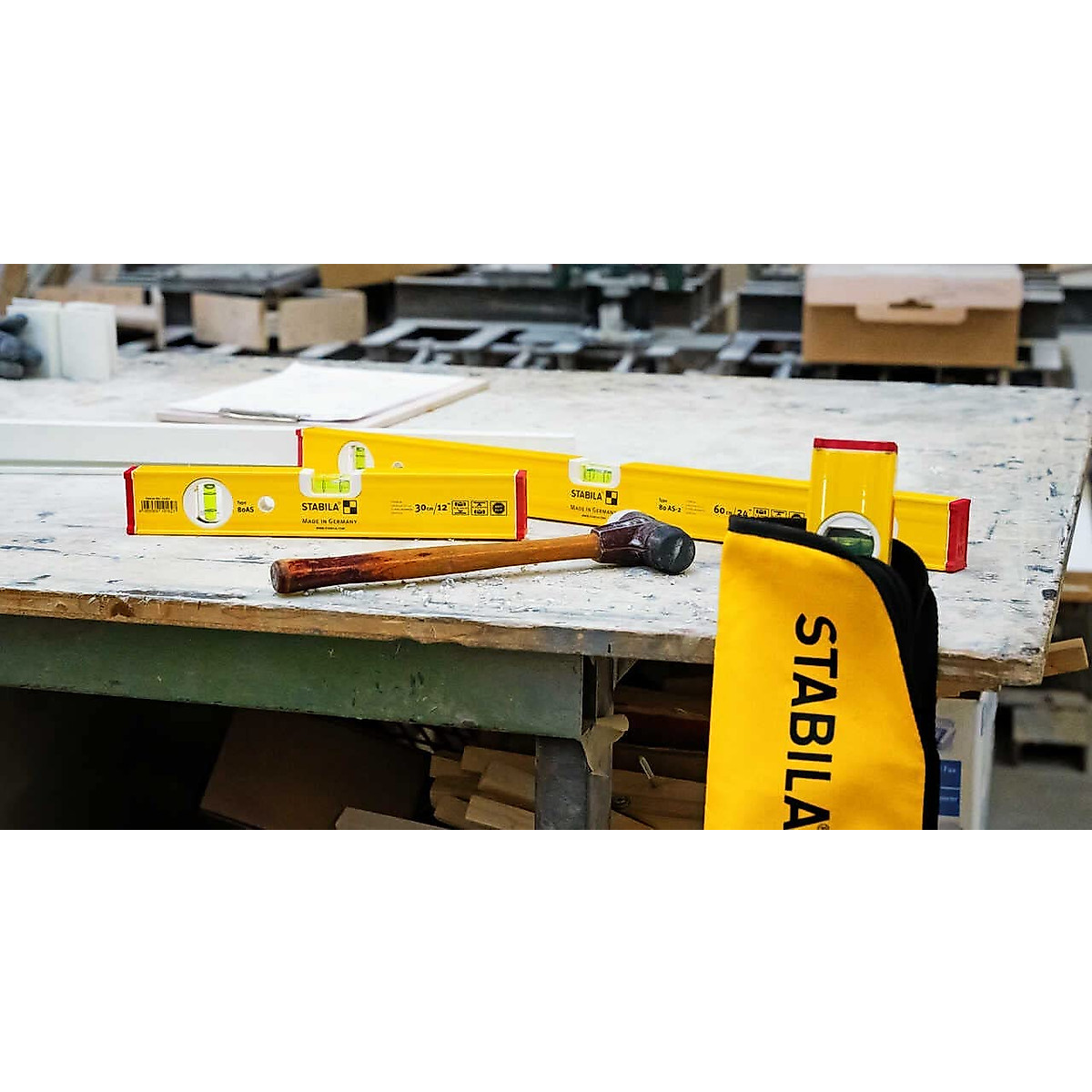 Stabila Pro Set 80 AS Spirit Levels with Carrying Case