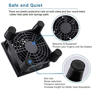 GDSTIME Quiet 80mm Fan, Router Cooler Fan, 80mm x 25mm DC 5V USB Brushless Cooling Fan
