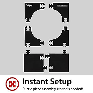 Viper by GLD Products Defender III Extended Length Dartboard Surround Wall Protector, Black, One Size