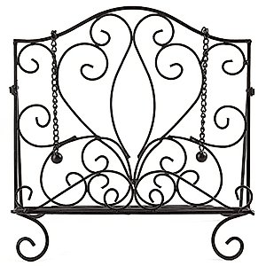 MOCOME Metal Cookbook Holder Recipe Book Stand for Kitchen, Vintage Scrollwork