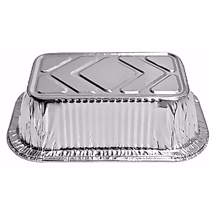 PACTOGO 8 oz. Aluminum Foil EXTRA-MINI Loaf Pans Small Disposable Miniature Bread Container – ½ Pound Baking Tin Liners, Perfect to Bake Cakes, Bread Loaves, and Meat - 5.4 x 3.25 x 1.3 (Pack of 10)