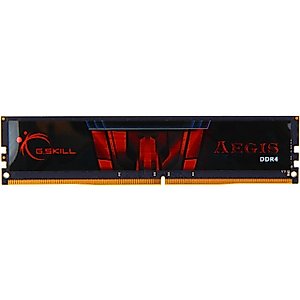 G.SKILL AEGIS Series DDR4 RAM 16GB (1x16GB) 2666MT/s CL19-19-19-43 1.20V Desktop Computer Memory UDIMM (F4-2666C19S-16GIS)