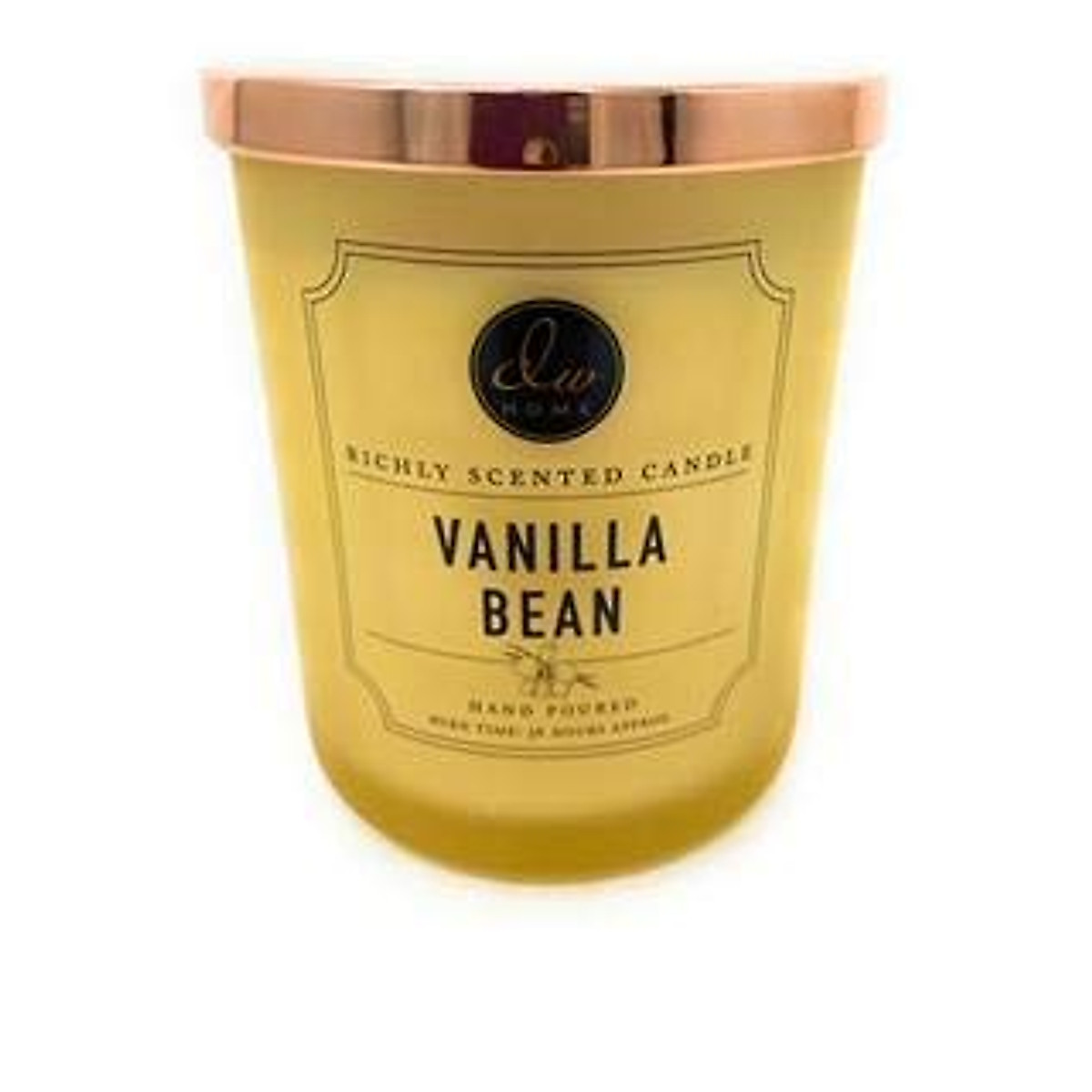 DW Home Large Double Wick Candle, Vanilla Bean 15 Ounces (Copper Lid)