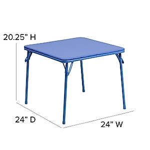 BizChair Kids Blue Folding Table Daycare Classroom