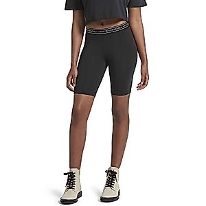 Kendall + Kylie Women's Logo Cotton Bike Short, Black, Extra Large