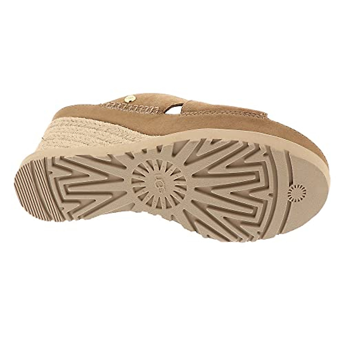 UGG Women's Abbot Slide Wedge Sandal, Chestnut, 9.5