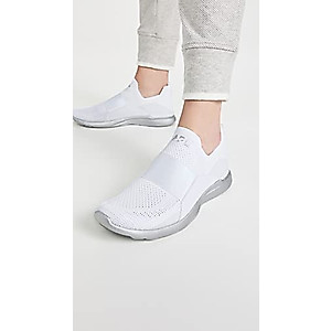 APL: Athletic Propulsion Labs Women's Techloom Bliss Sneakers, White/Chrome, 8.5 Medium US