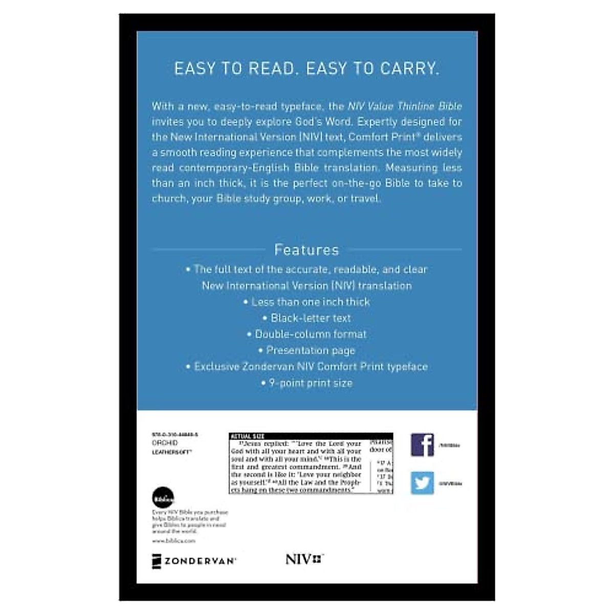 Personalized Custom Text Your Name NIV Value Thinline Bible Comfort Print Leathersoft Orchid New International Version Bible Custom Made Gift for Baptism Christenings Birthdays Celebrations