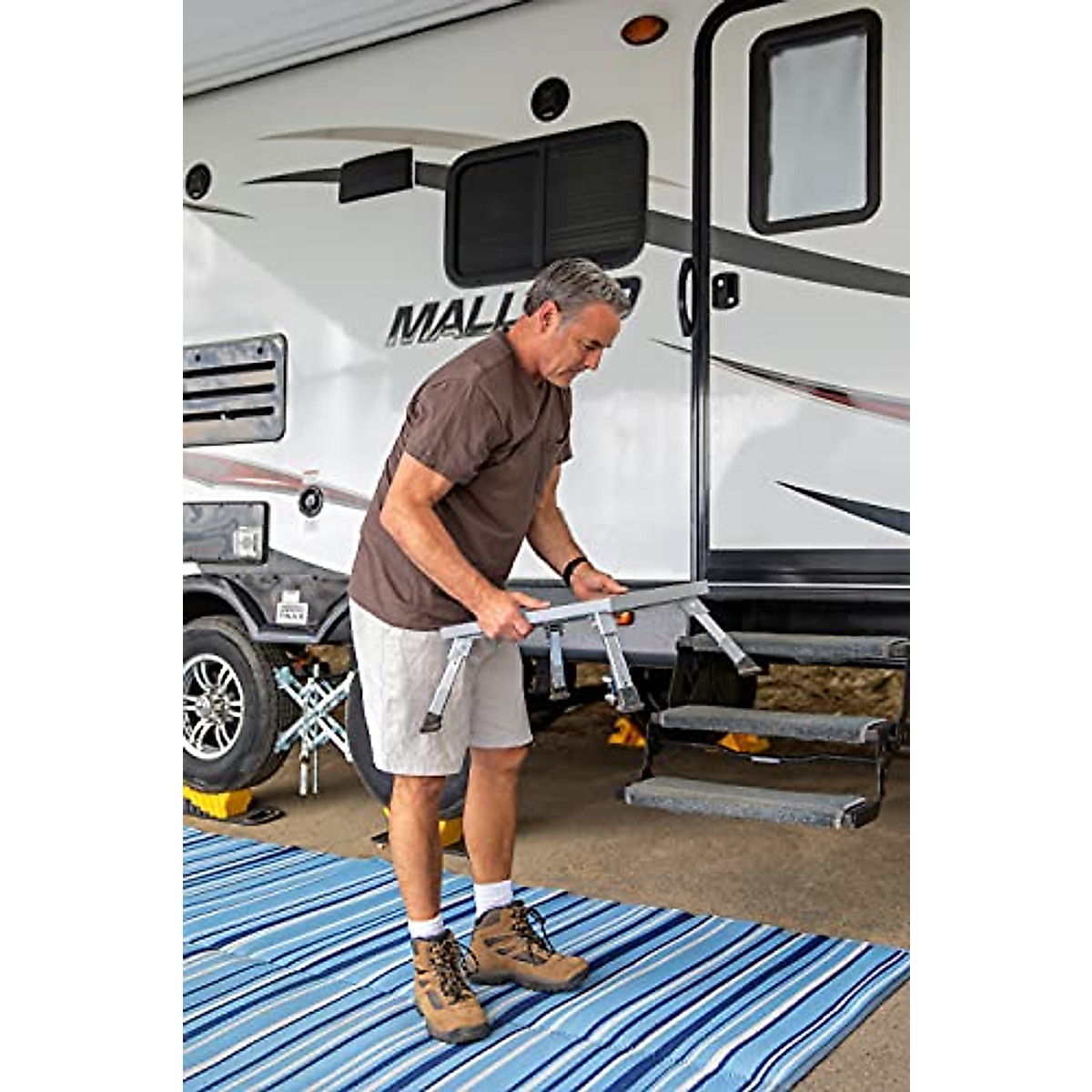 Camco Adjustable Height RV Step Stool (43676)