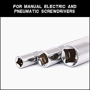 HORUSDY 3-Piece Flexible Socket Extension Bar Set 1/2" 1/4" 3/8" Shaft Drive 10" 8" 6"