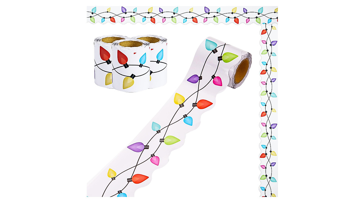 Christmas Light Bulb Borders - 99ft Bulletin Board Trim