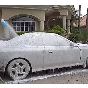 Foseal Adjustable Snow Foam Cannon with Heavy Duty Brass Knob, 1/4" Quick Release Foam Blaster for Pressure Washer Gun, 1L Bottle