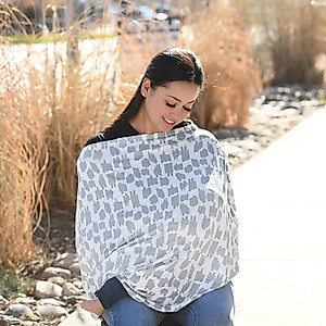 Travel Bug 5-in-1 Nursing Cover and Car Seat Cover for Babies, Scribble