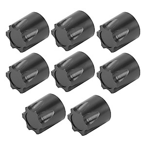 Dilwe RC Wheel Rim M4 Nut, 8Pcs 0.5x0.4inch Wheel Rim Center Cap 1/10 Scale RC Accessories Compatible with Traxxas/Hsp/Redcat/Tamiya/Hpi/Axial Scx10 D90 / Hpi 1/10 RC Car(Black)