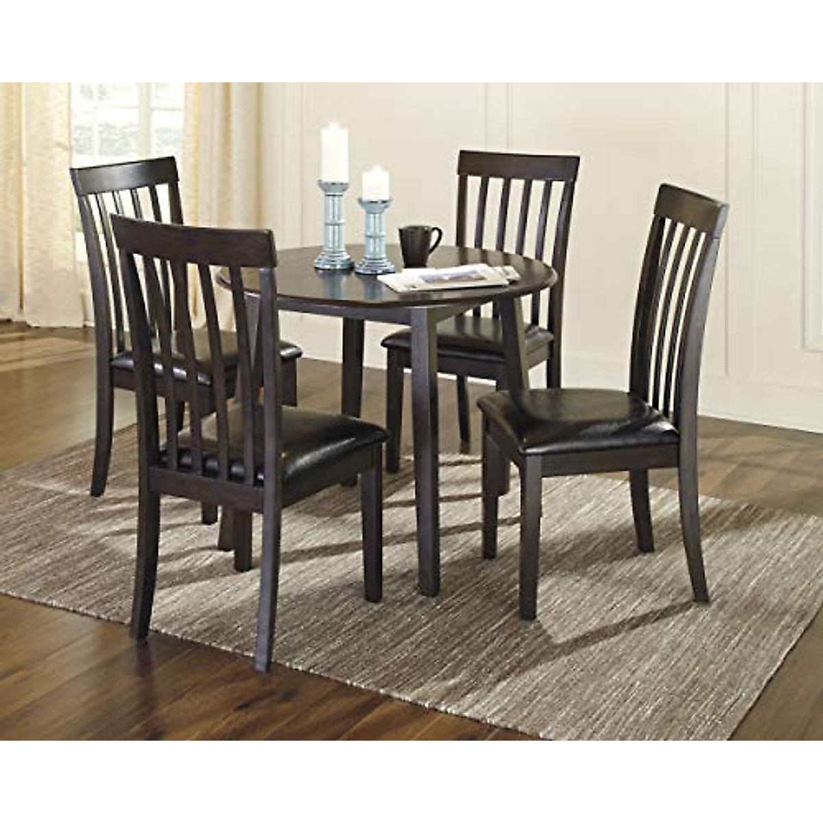 Signature Design by Ashley Hammis Rake Back Dining Room Chair, 2 Count, Dark Brown