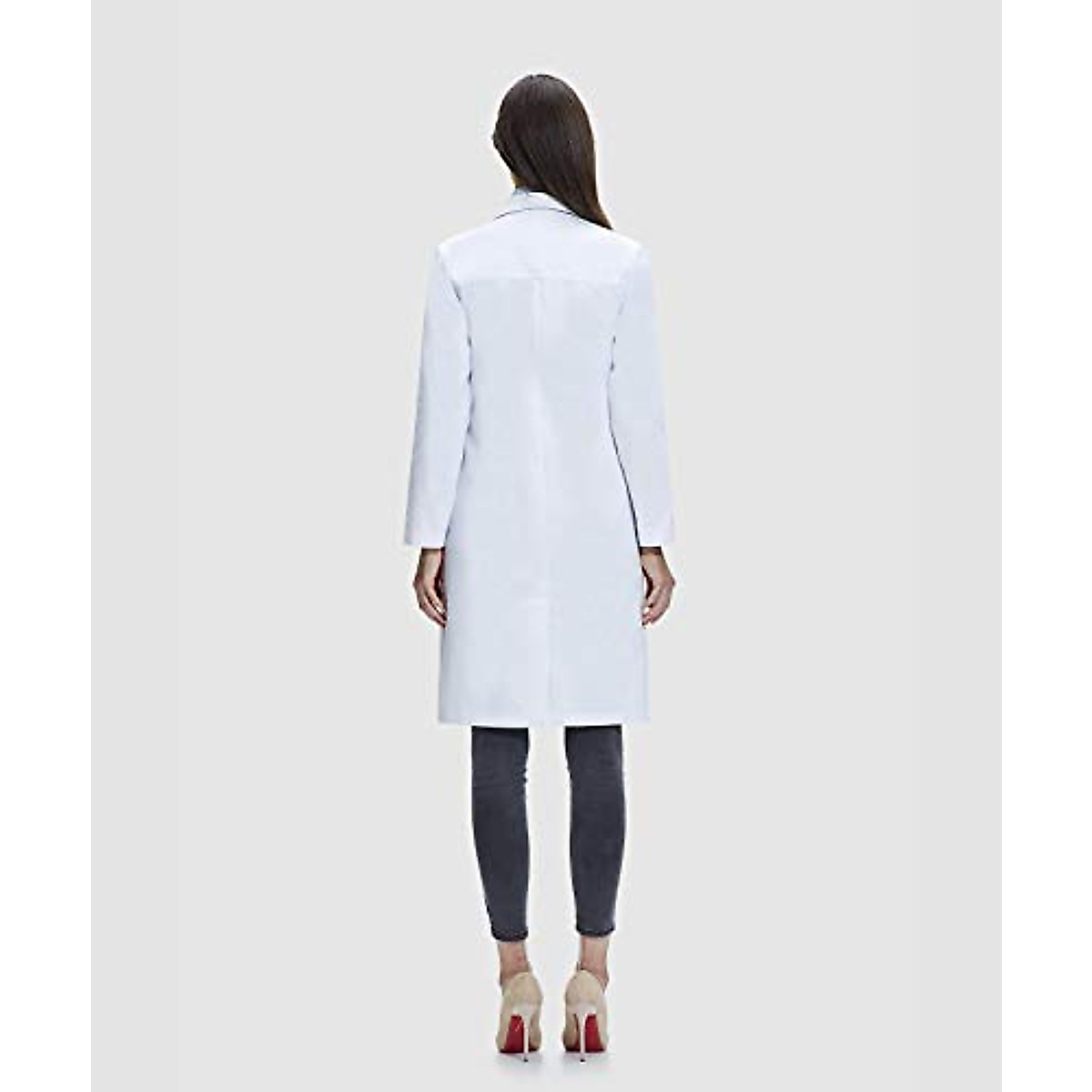 Dr. James Lab Coat for Women, 100% Cotton, Classic Fit, Multiple Pockets, White, 37 Inch Length (4)