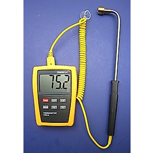 Digital k-Type Thermocouple Thermometer with Angled High Temperature Surface Probe Sensor