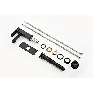 Derengge Bathroom Sink Faucet, Single Handle Bathroom Sink Faucet,1 Hole or 3 Hole Lavatory Vanity Faucet with Deck Plate,Pop up Drain and Water Supply Lines,Matte Black,GFL-0048-MT