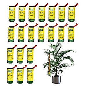Enposmre 20 Pack Fly Traps for Indoors/Outdoor, Effective Paper Catcher Strips, Fruit Traps, Sticky Glue Hanging Tape Killer Ribbon House, Garden, Bullpen, Stable, Pasture, 20pack-Yellow