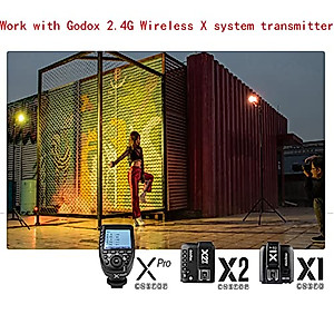 Godox V1 V1-S V1S Round Head Camera Flash for Sony Flash Speedlight Speedlite Light,76Ws 2.4G TTL1/8000 HSS,480 Full Power Shots,1.5s Recycle Time,2600mAh Li-ion Battery,10 Levels LED Modeling Lamp