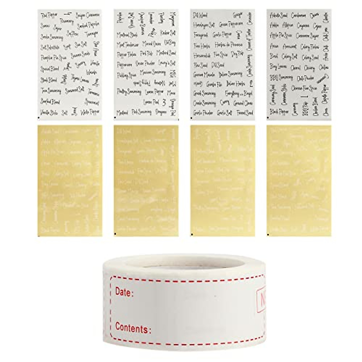 276 Pcs Clear Pantry Labels Set with 125pcs Blank Labels, DIY Food Label Sticker, Water Resistant & Oil Resistant, Pantry Labels for Food Containers, Jars for Flour, Sugar, Oat(Size:401pcs)