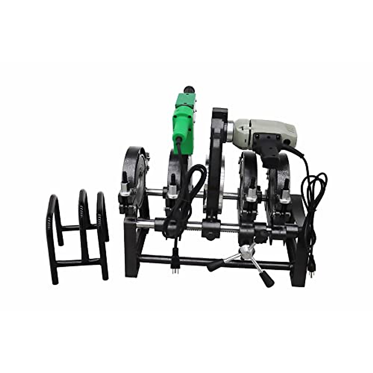 INTSUPERMAI Pipe Fusion Welder 4 Clamps Electric Tube Butt Fusion Machine Pipe Welding Machine PP PE PB PVDF Butt Fusion Welding Machine 110V 2.48"-6.30" (63-160mm) with Digital Heating Plate