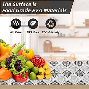 DwellAid 18inx40FT Premium Non Slip Shelf Liner, Non Adhesive Drawer Liner, Waterproof Pantry Liner, Cabinet Lining Shelf Liners for Kitchen Cabinets