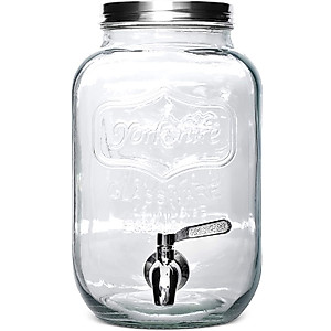 Palais Essentials 1 Gallon Cold Brew Coffee Maker with Thick Glass Carafe & Stainless Steel Mesh Filter and Spigot - Premium Iced Coffee Maker, Cold Brew Pitcher & Tea Infuser