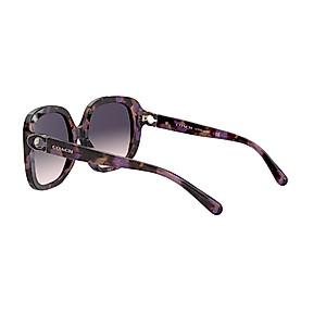 Coach HC8292 Sunglasses, Purple Tortoise/Purple Pink Gradient, 56 mm