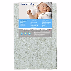 Dream On Me Little Butterflies 6 Inch 2 in 1 Fiber Core Crib&Toddler Bed Mattress|Extra Firm|6 Fiber Core|Lightweight|Greenguard Gold certified|Waterproof Cover|Reversible Design|Made In USA|Infant&Toddler Use