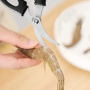13 Pcs Seafood Crab Crackers and Tools, Nut Lobster Crackers and Picks Set Including 4 Lobster Crab Crackers 2 Lobster Shellers 4 Forks 2 Seafood Scissors and 1 Gift Box