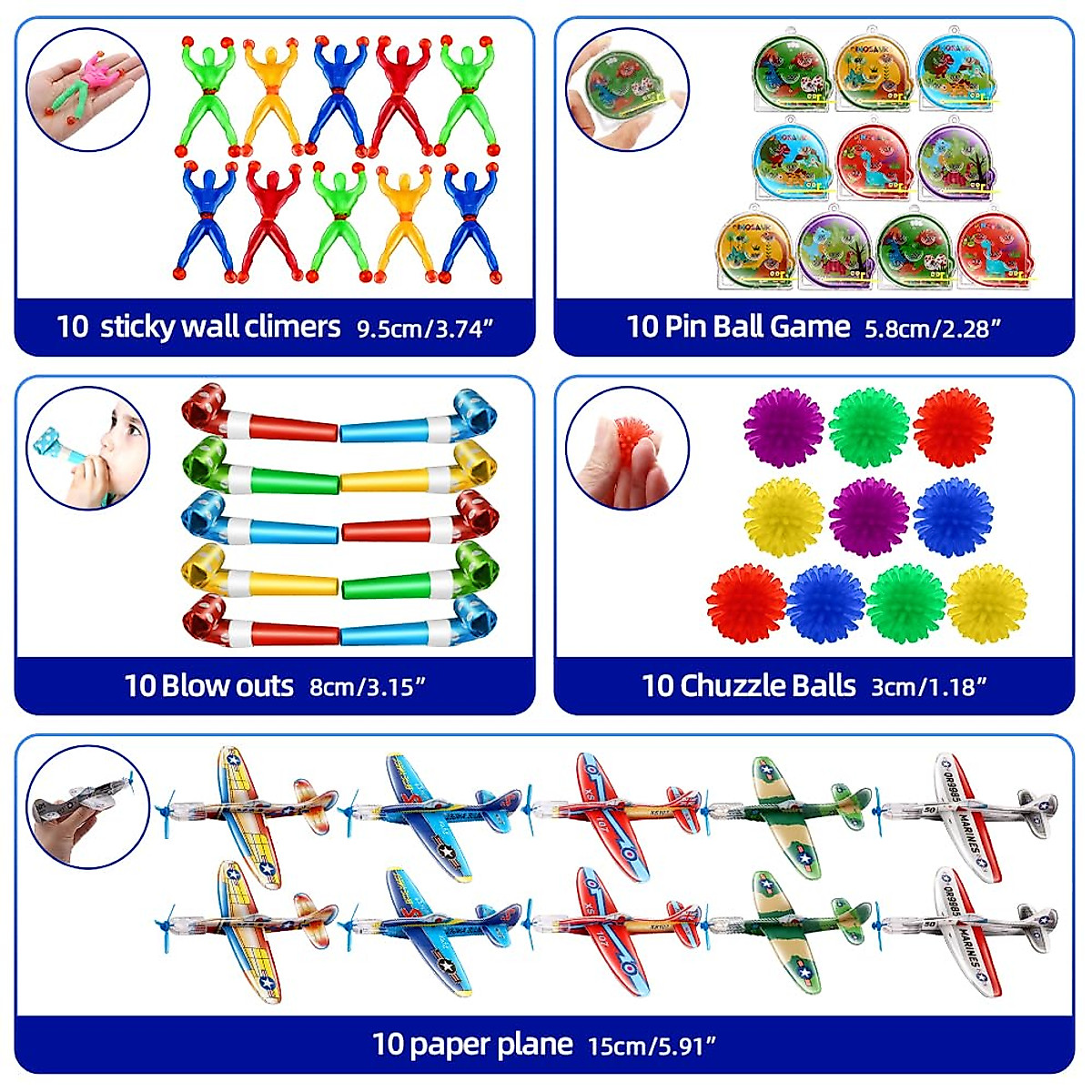 Amy&Benton 200PCS Goodie Bag Fillers Party Favors for Kids Birthday Pinata Filler Toy Assortment Prizes for Kids Classroom Rewards