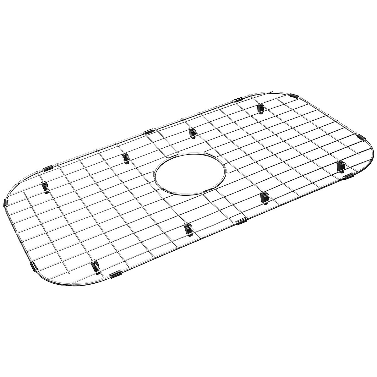 Serene Valley Sink Protector Grid 26-1/16" x 14-1/16", Centered Drain with Corner Radius 3-1/2", 304 Stainless Steel Material NLW2614C