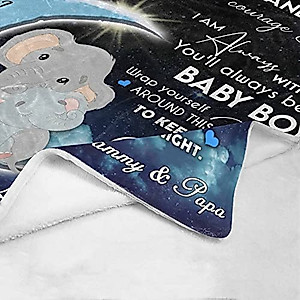 Personalized Name Message Lover Letter to My Grandson Filled it with Wishes, Hope, Love and Light from Grandpa Grandma Soft Blanket 40 x 50 Inches