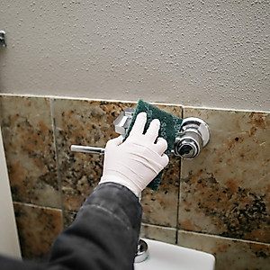 X3 Ivory Latex Disposable Industrial-Grade Gloves, 3 Mil, Powder-Free, Food-Safe, Non-Sterile, Textured, Medium, Box of 100