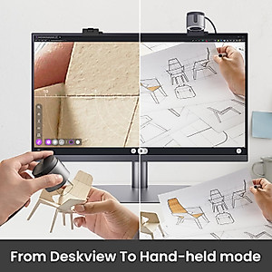 BenQ ideaCam S1 Plus: Live demo Webcam with 15x Zoom Lens, Marco Handheld Document Camera for Flexible Demonstration, Remote Work, and Product Inspection.