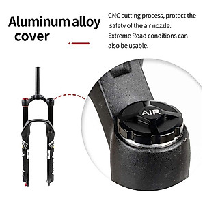 TYYT Magnesium Alloy Bicycle MTB Suspension Fork 26/27.5/29 Inch, 160mm Travel Mountain Bike Air Fork - Black (Color : Straight Manual Lockout, Size : 27.5 inch)