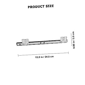 1 Pair Guide Computer Tray Computer Keyboards Ball Bearing Furniture Slides Drawer Rail Track Computer Drawer Tray Accessories Drawer Slide Track Cold Rolled Steel Desk Hardware