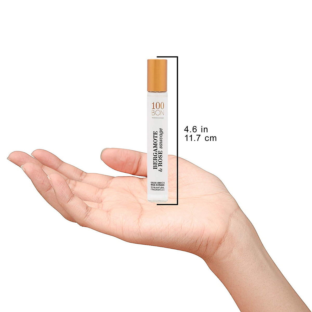 100BON Bergamote & Rose Sauvage – Bergamot & Wild Rose Fragrance for Women & Men – Invigorating Organic Fragrance with Spicy, Citrus & Rose Water Fragrance - 100% Fragrance Spray, 0.5 Fl Oz