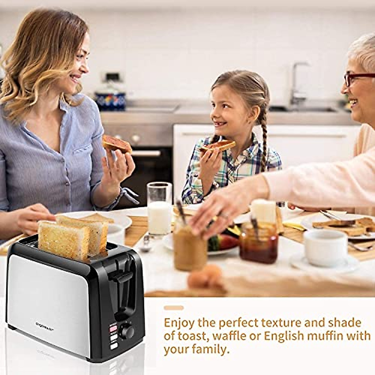 Electric Panini Press Indoor Grill Sandwich Maker + Toaster 2 Slice Wide Slots Best Rated Prime Toasters