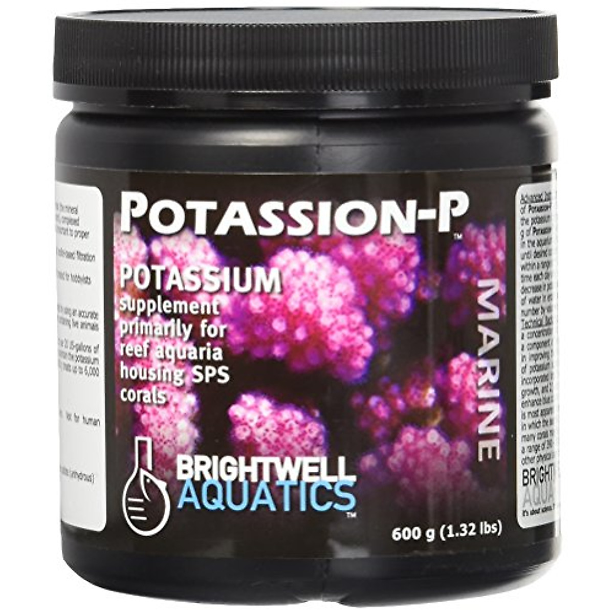 Brightwell Aquatics Potassion-P, potassium supplement primarily for reef aquaria housing SPS corals, 600g (1.3lbs)