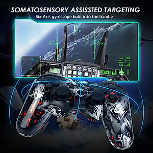 CHENGDAO Controller for PS3 2 Pack Wireless Controller for Playstation 3 Game Remote with Double Shock, Upgrade Joystick Control for PS3 Remote with Rechargeable Battery, 6-Axis & USB Charging Cable