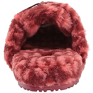 UGG Men's Fluff IT POP Slipper, RED Wine/Terracotta, 9