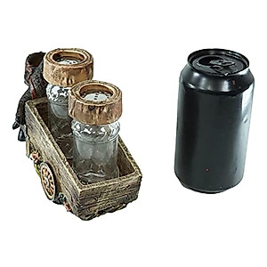 "Home Décor Accents" Spice Delivery Cattle Cow Pushing Wagon Cart Salt And Pepper Shakers Set - Home Accents 33-kl1-10163