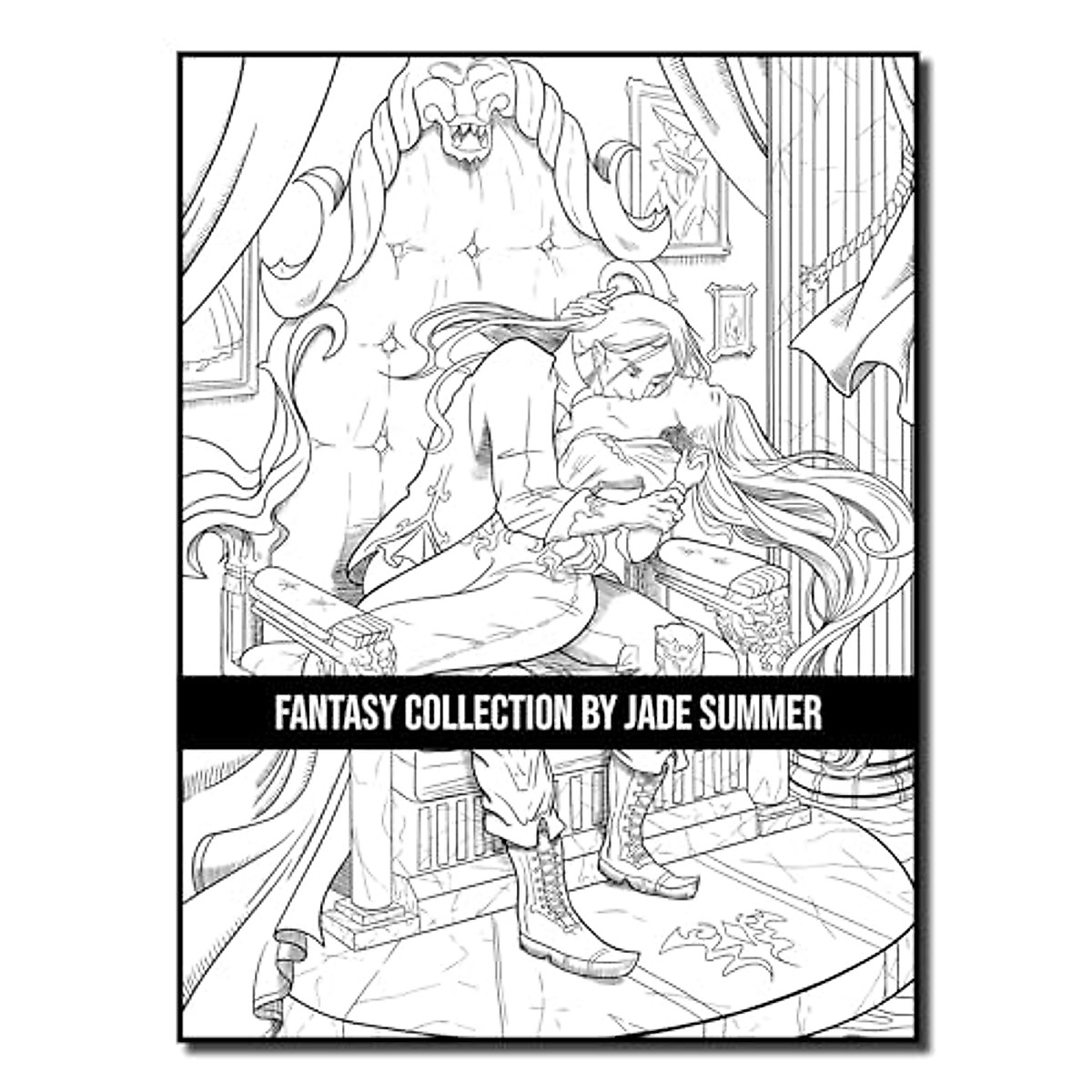 Fantasy Collection: An Adult Coloring Book with 100+ Incredible Coloring Pages of Mermaids, Fairies, Vampires, Dragons, and More!