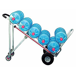 Magliner TPAUAC Aluminum 3 Position Hand Truck, U Loop Handle, Microcellular Foam Tires, 500 lb Capacity, 52" Length, 21" Height, 21" Width