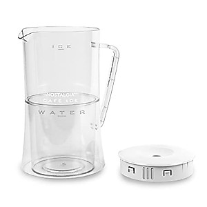 Nostalgia 3-Quart Iced Tea & Coffee Brewing System With Double-Insulated Pitcher, Strength Selector & Infuser Chamber, Also Perfect For Lattes, Lemonade, Flavored Water, White