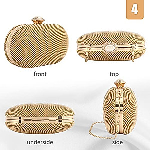 Muadhnait Rhinestone Purse for Women Sparkly Clutch Evening Handbag for Party Wedding