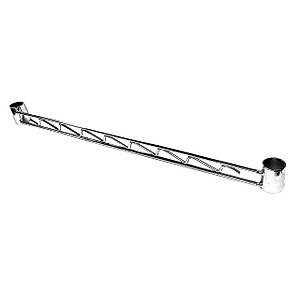Nexel Hanger Rail for Wire Shelving, Chrome Finish, 60"L