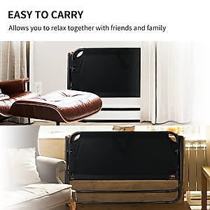 Loveseat Camping Chair for Adults Heavy Duty Double Seat Camp Chair for 2 Person Suit for Indoor Outdoor Hiking Patio Beach (Black)